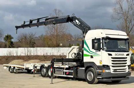Scania R 440 kamion platforma + prikolica platforma