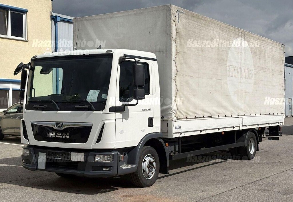 MAN TGL 12.250 PONYVÁS-EMELŐHÁTFALAS 7.05 m kamion s ceradom