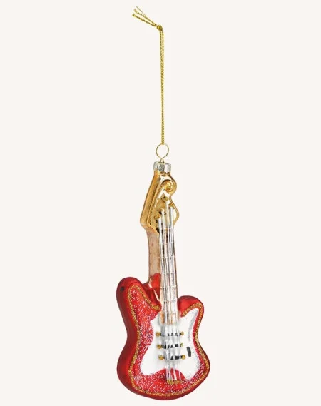 Viter novogodišnji ukras stkleni gitara 15cm ( 10031588 )