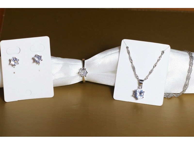 Set nakita (ogrlica, minđuše i prsten ) žig 925