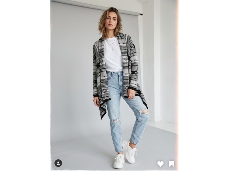 **EIGHT2NINE** kardigan u etno stilu, KAO NOVO, XL