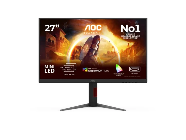 Monitor AOC U27G4XM 27 IPS MiniLED 3840x2160 160Hz 1ms GtG HDMI,DP,USB Gsync Pivot,visina VESA crna ( U27G4XM )