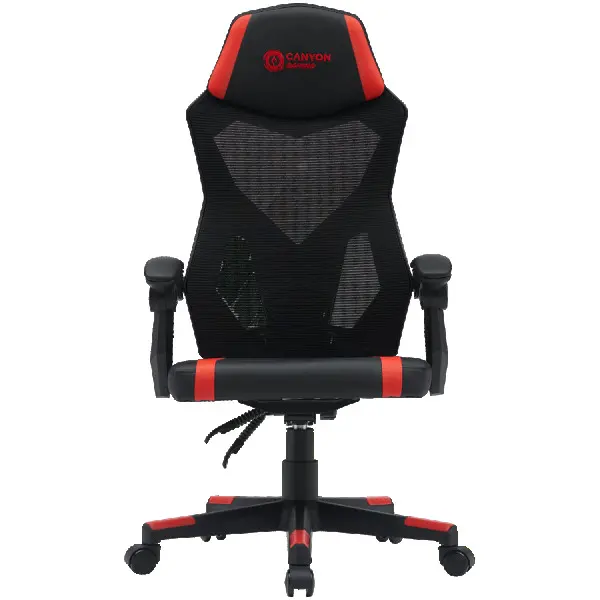 Gejmerska stolica CANYON Flow MCH01 Mesh Black Red CNE-MCH01R