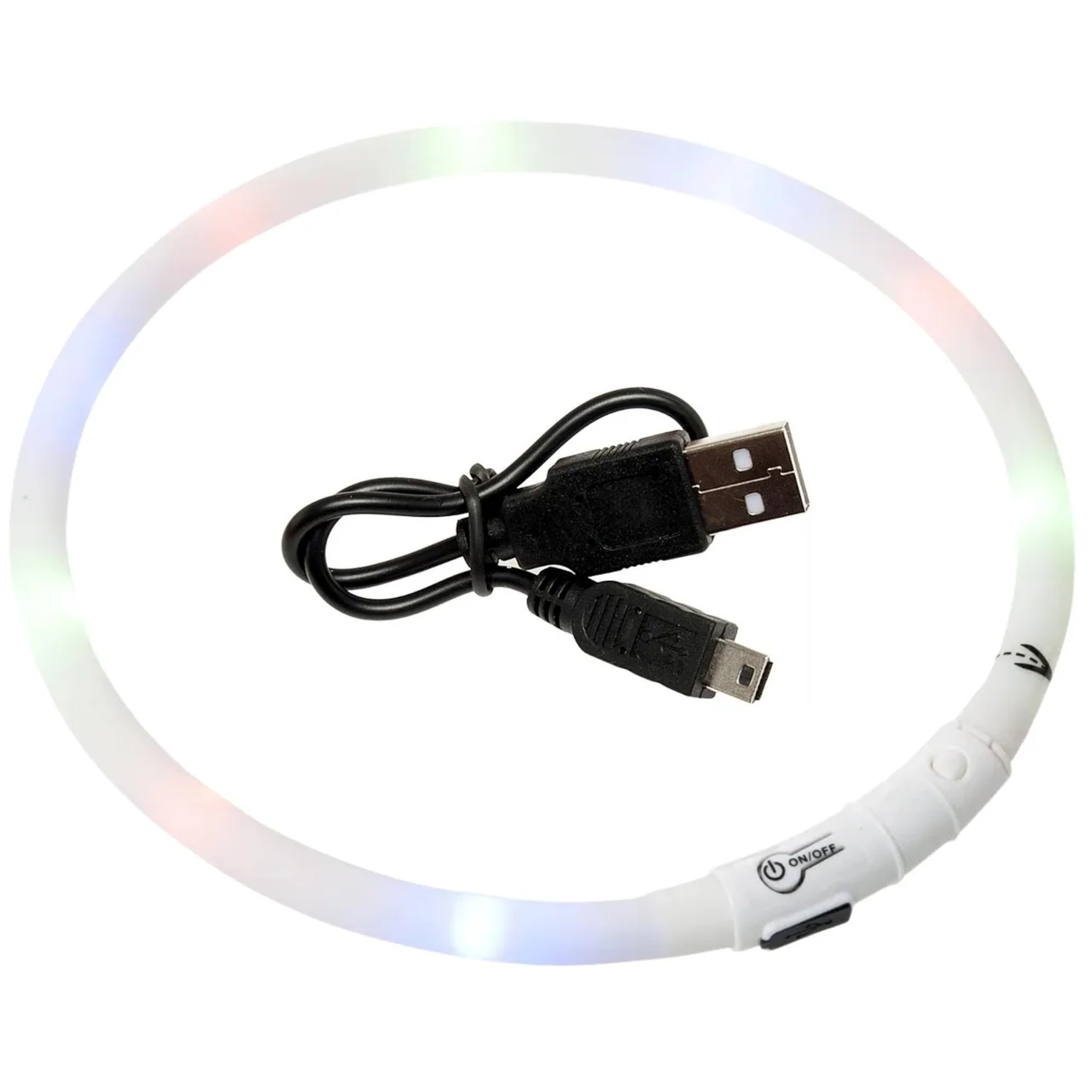 FLAMINGO Ogrlica za pse Visio Led Light sa USB kablom 70cm