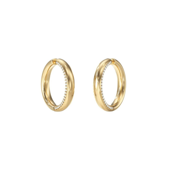 Guess Madison JUBE06427JWYGT/U minđuše alke Gold Tone Plated Stainless Steel Everyday Elegance 25mm