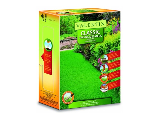 Seme za travu Valentin Classic 1kg - za dvorište park teren za rekreaciju