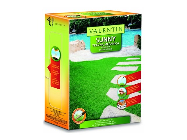 Trava - seme Valentin Sunny 1kg - za osunčane travnjake
