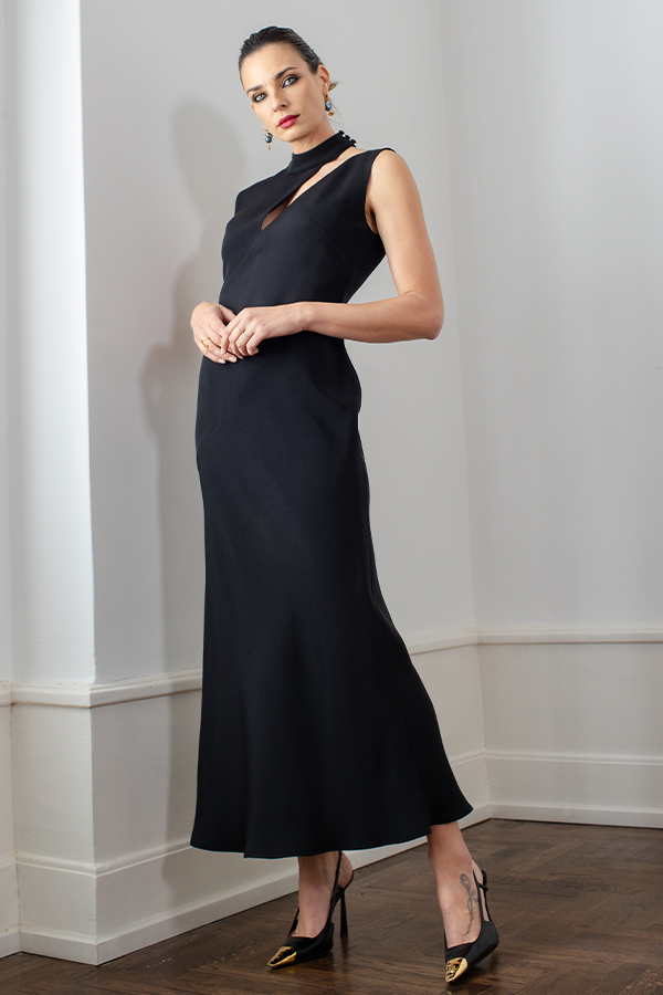 Kala Midi Silk Cady Dress