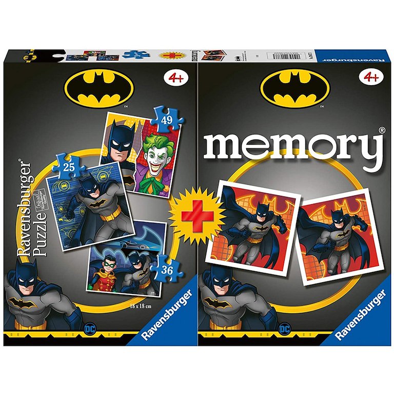 Ravensburger puzzle (slagalice) - Batman puzzla + memorija RA20677