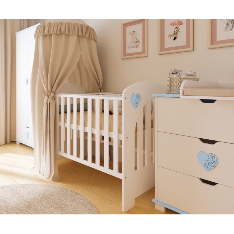 Pinewood Heart krevetac za bebe Blue