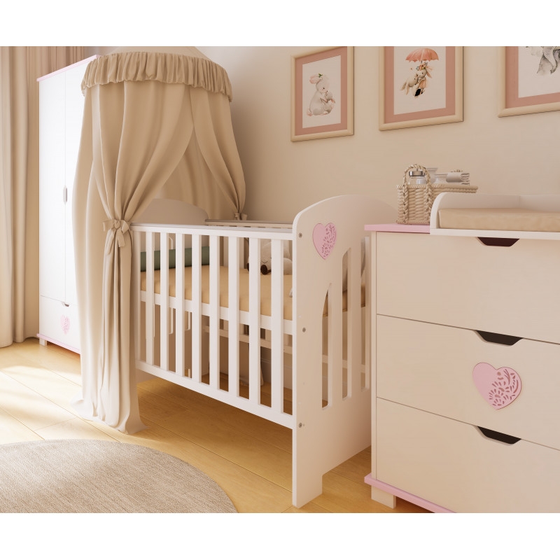Pinewood Heart krevetac za bebe Pink