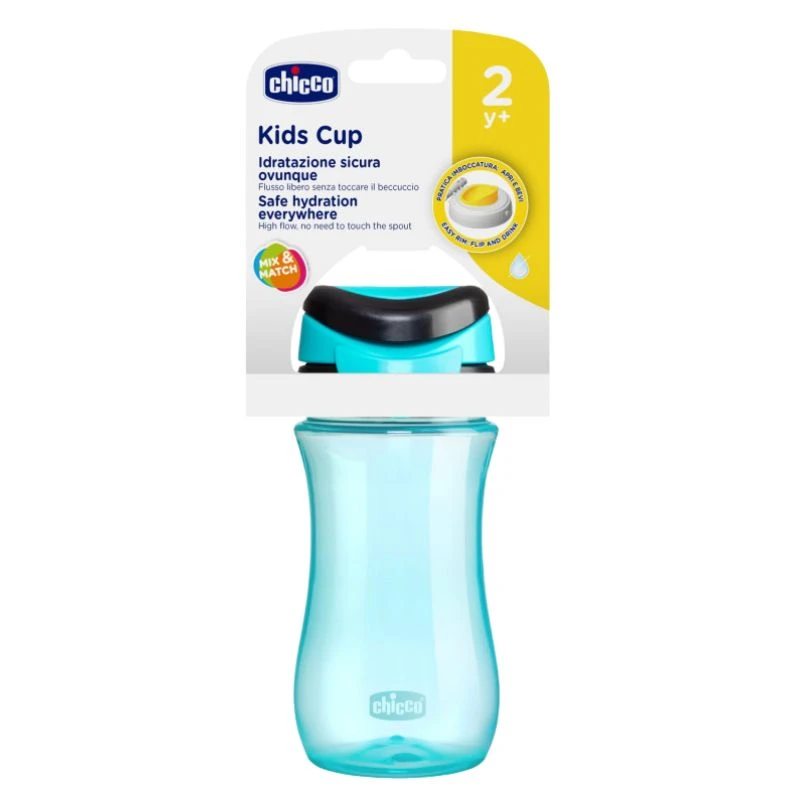 Chicco plastična čaša za decu sa preklopnom ručkom 350 ml Plava, 24m+