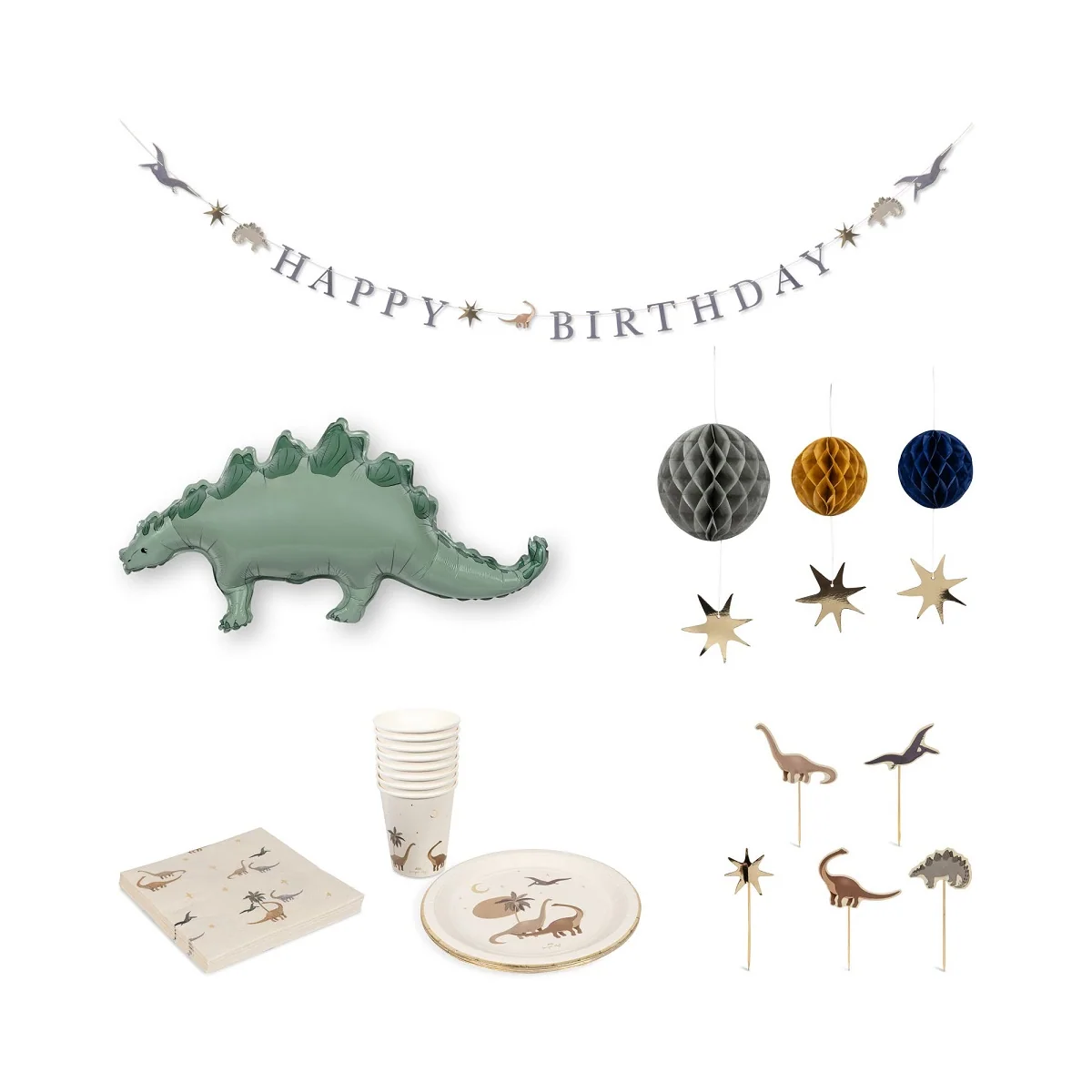 Konges Slojd dino rođendanski set