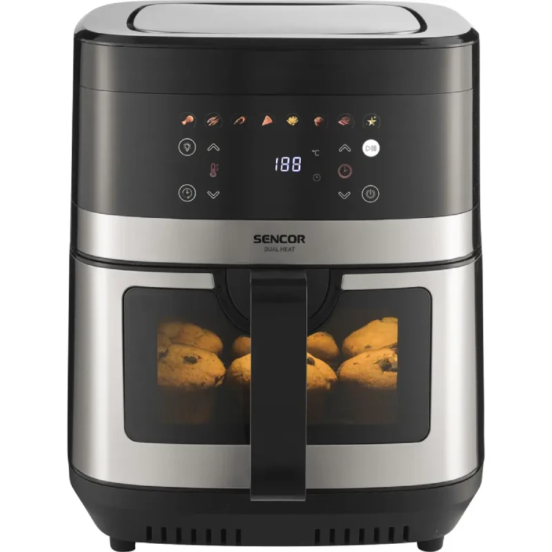 Sencor Friteza na vrući vazduh DUAL HEAT, zapremina 9 l, snaga 2000 W
