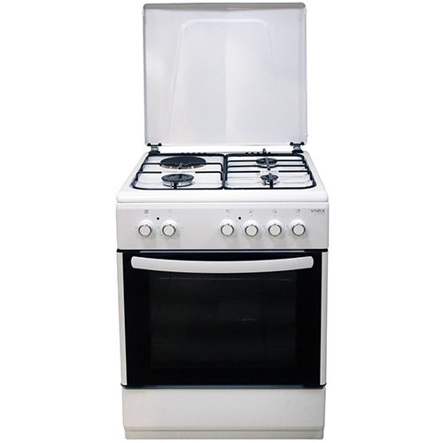 VIVAX Kombinovani šporet FC-31602 WH, 3 gasna gorionika i 1 ploča, rerna 64 l