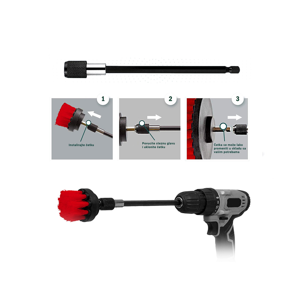 Adapter nastavak za četke 150mm (MaxShine)