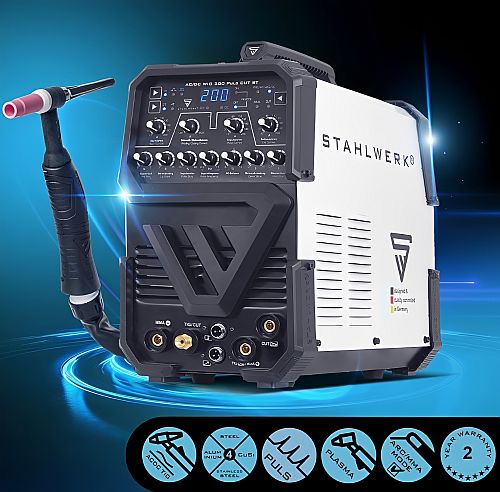Aparat za zavarivanje i plazma rezač 3 u 1 AC/DC TIG 200 PULSE CUT ST (STAHLWERK)