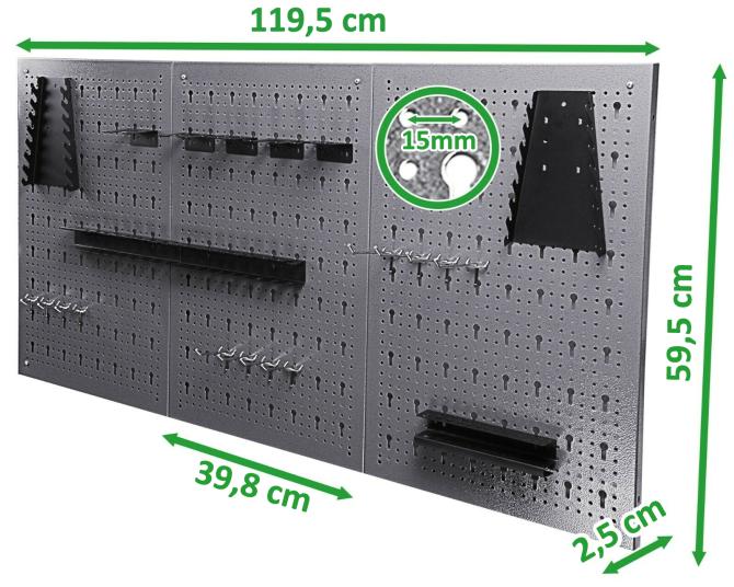 Panel za alat 3 komada, 1200x600x25mm