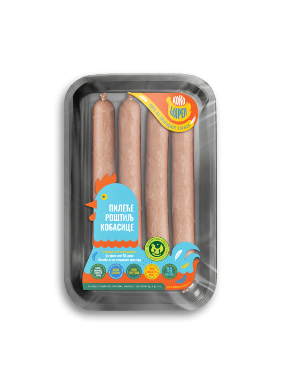 *Pileća roštiljska kobasica sa sirom 440g
