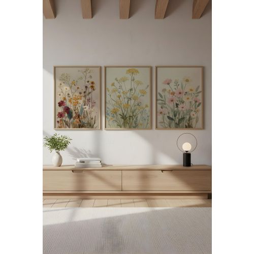 Huhu711 - Višenamenska dekorativna slika u okviru (3 dela) - 40 x 60 cm