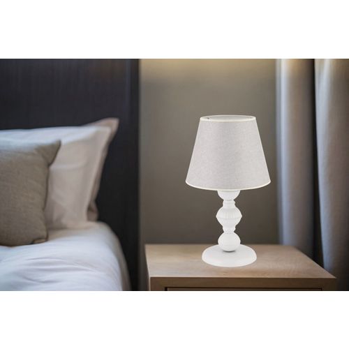 Opviq stona lampa 301, visina 45 cm, svetlosiva / bela