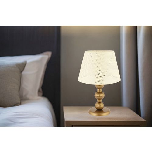 Opviq stona lampa 300 Hazeran, visina 45 cm, krem / zlatna
