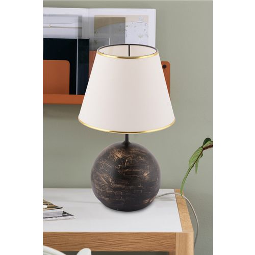 Opviq stona lampa Balloon, visina 42 cm, bela / crna / zlatna
