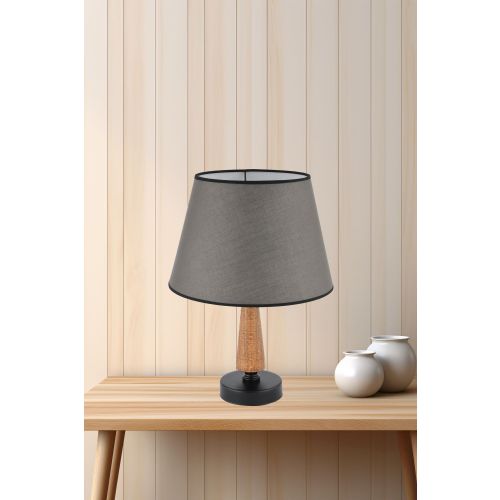 Opviq stona lampa 302, visina 43 cm, siva / braon / crna