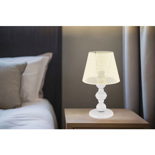 Opviq stona lampa 301 Hazeran, visina 45 cm, krem / bela