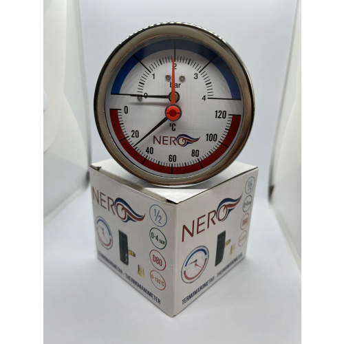 Nero Termomanometar do 120 °C 1/2″