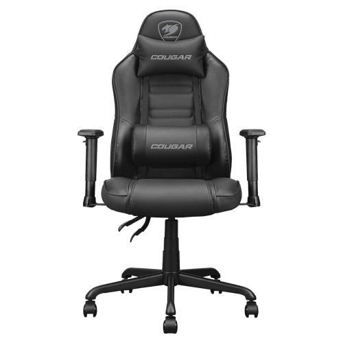 Cougar Fusion S Black gejmerska stolica, nosivost 120 kg, crna