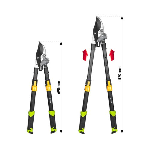 Fieldmann FZNR 1023 teleskopske makaze za grane, bypass, sečenje do 45 mm, 69–87 cm