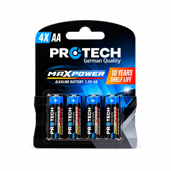 Baterija AA 1.5V alkalna LR6 PROTECH Max Power – pakovanje 4 komada (1/4)