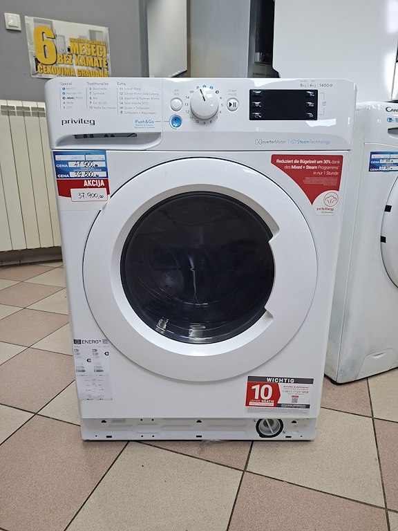 MAŠINA ZA PRANJE I SUŠENJE VEŠA PRIVILEG PWWTV X 8645 DE