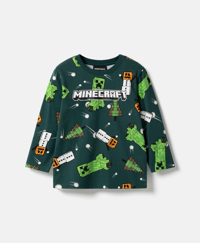 Majica za dečake Minecraft sa prazničnim dezenom, 100% pamuk