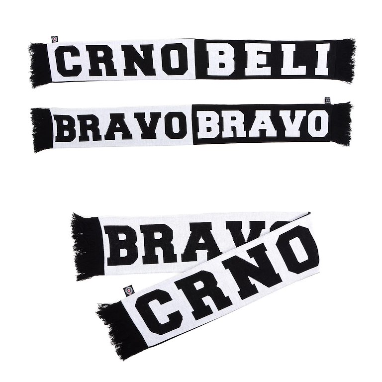 Šal "Crno beli bravo bravo" crno-beli