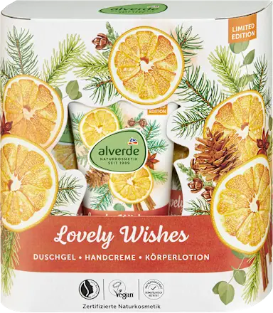 alverde NATURKOSMETIK
Poklon set za negu tela Lovely Wishes sa mirisom pomorandže, 1 kom
