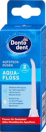 Dontodent
Zamenski nastavci za oralni tuš Aquafloss, 2 kom