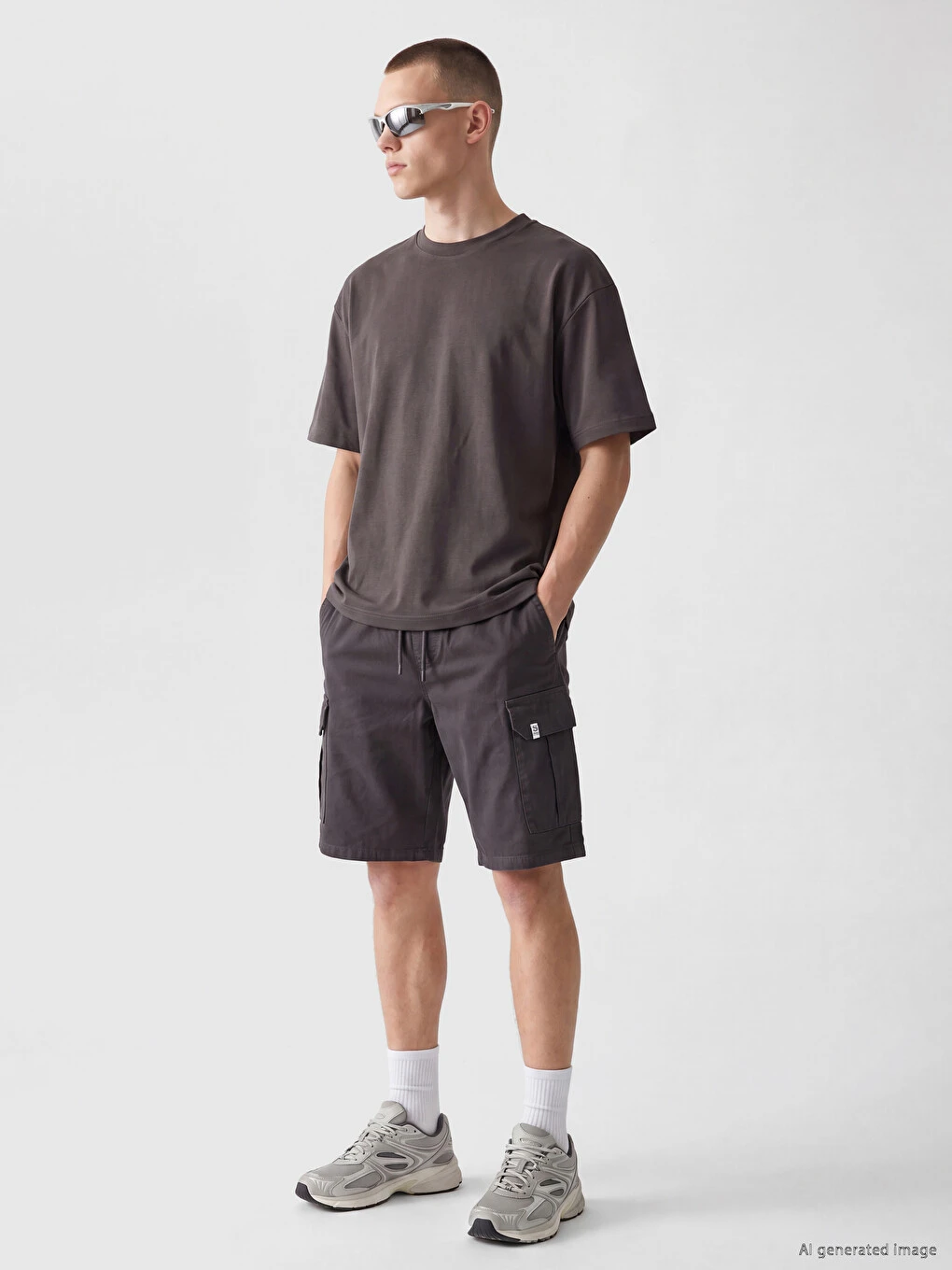 XSIDE Regular Fit Gabardinski Muški Cargo Šorts