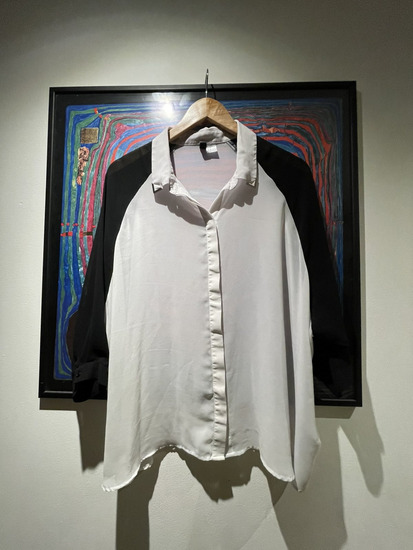 Bluza crno bela providna