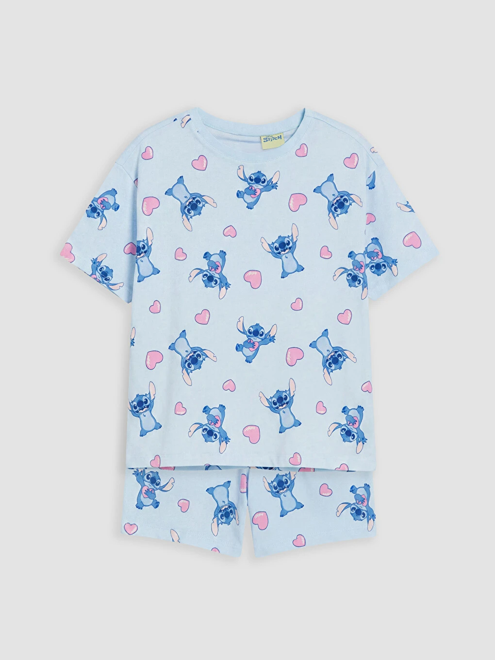 LCW Kids Dečiji Kratki Pidžama Komplet Sa Stitch Printom