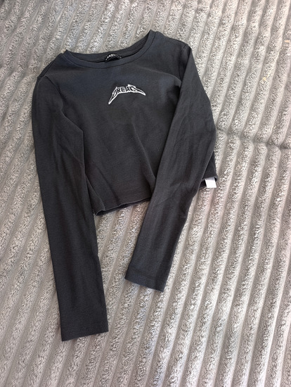 Siva crop bluzica XS, S SNIZENJE ⚡