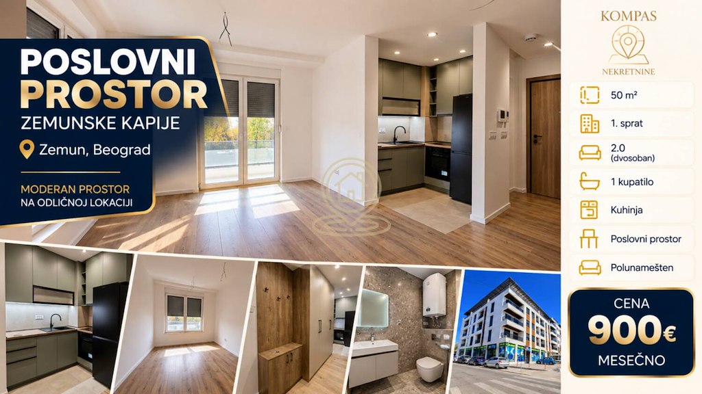 Poslovni prostor / Lokal, Beograd – Zemunske kapije | Izdavanje · 50m² · 900€