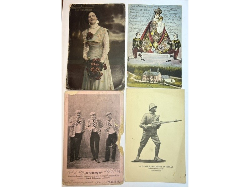 4 stare razglednice za BEOGRAD i Palanku 1907-1937