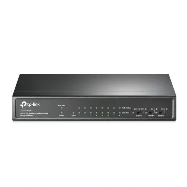 TP-Link TL-SF1009P PoE switch 9 portova 10/100 Mb/s, 8 PoE+