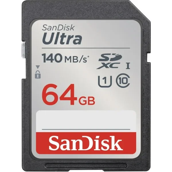 SanDisk Ultra SDXC memorijska kartica 64GB do 140 MB/s SDSDUNB-064G-GN6IN