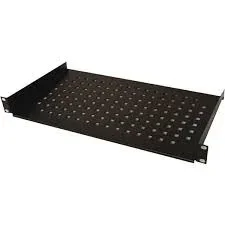 Mirsan fiksna rek polica 19" 1U 600 mm sa kačenjem na 4 tačke crna MR.SBR60.01_YK