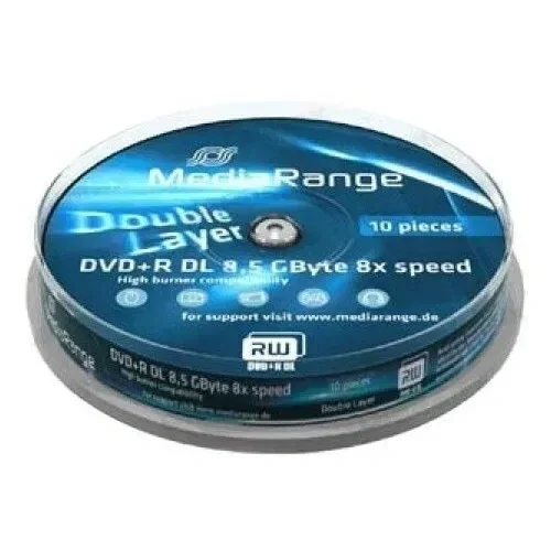 MediaRange DVD+R DL 8.5 GB 8x dvoslojni diskovi 10 komada MR466