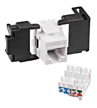 Schrack Toolless Line keystone modul RJ45 UTP SFA neoklopljen HSEMRJ5UWS
