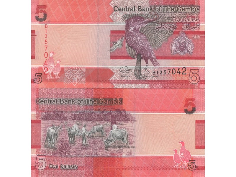 GAMBIA 5 Dalasis 2019 UNC, P-37